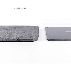 Comfyable Tablet Sleeve Compatible for iPad Pro 12.9 inch M2 2022 M1 2021 2020 W/Smart/Magic Keyboard & Pencil Holder - Protective Water Repellent Slim Sleeve for iPad Pro 2018-2022, Gray