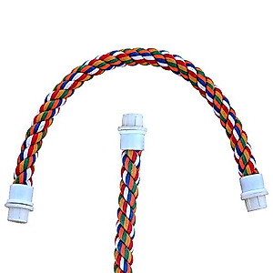 Jkshop 30" Bird Perch Rope Bungee Bird Toys fit Bigger Macaws