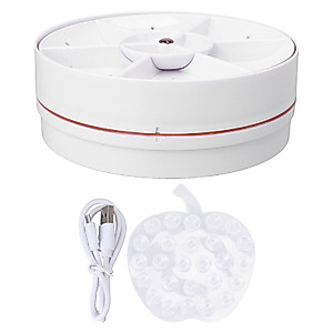 Portable Washing Machine, Mini Cordless Dishwasher, Fruit and Vegetable Washing Machine for Home, Kitchen Use (Red)