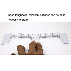 6 Pieces Tattoo Ruler Eyebrow Ruler Nose Positioning Eyebrow Grooming Ruler Reusable Eyebrow Stencil Makeup Microblading Measure