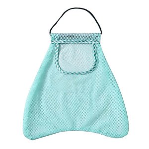 Reusable Mesh Bag, Portable Grocery Bags, Washable Hanging Storage Bags, Organizer Shopping Handbag for Fruit, Garlic, Onion, Potato(Blue)