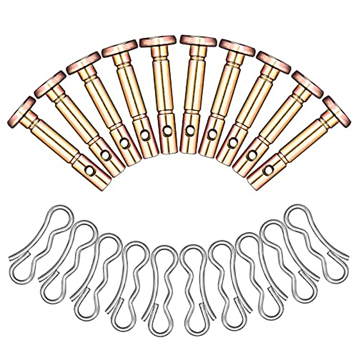 Hunter-wish Shear Pins and Cotter Pins Fit for MTD Snowblower - Shear Pins 10pcs and Cotter Pins 10pcs Compatible for Cub Cad et Troy Bilt Craftsman 24" 26" Snow Thrower, Replace 738-04124A 714-04040