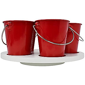 Craft Storage Turntable by Modern Retro - The Lazy Susan Art Craft Organizer Storage Bins - Organizers & Storage Containers for Crafts, Scissors, Kids Crayon Organizer Caddy! (Vivid Pink)