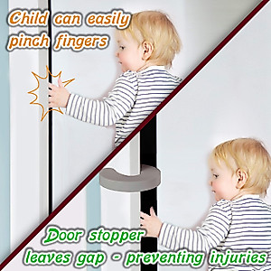 8 Pack - Door Stopper Finger Pinch Guards - Prevent Baby/Toddler Injuries with A Child Proof Door Stopper - Extra Soft Foam - Large Universal Sleek Design - Driddle