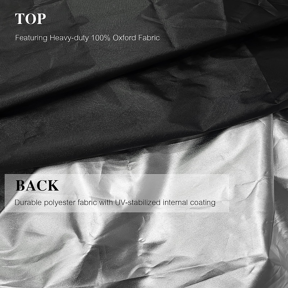 BULEXYARD Black Oxford Fabric Chair Cover Waterproof Dustproof, Heavy Duty Outdoor Patio Furniture Covers (Sofa Cover)