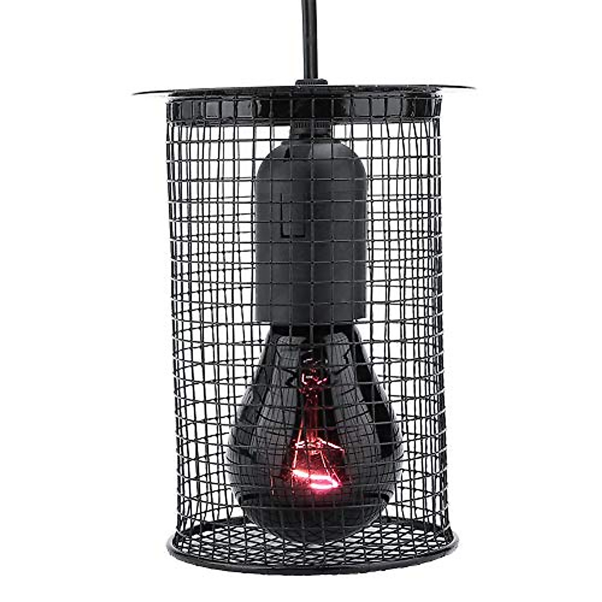 Sheens Reptile Anti Scald Lampshade, Day Night Ceramic Light Bulb Enclosure Cage Protector Round Reptile Heating Lamp Mesh Cover for Pet Reptile Amphibian