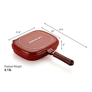 Happycall Jumbo Grill Double Pan Red