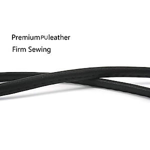 Bobrand Premium Leather Crossbody Strap Replacement for Touch Screen Cross Body Shoulder Bag Wallet Purse Wristlet Bags Straps Handbag Long Thin Strap Black (2 Pack) 49inch