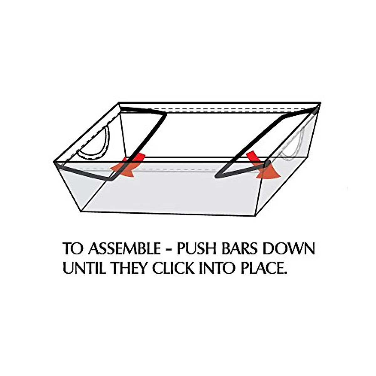 DII Collapsible Polyester Storage Bin, Trapezoid Chevron, Gray, Medium