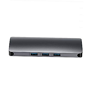 XUNMAIFHB Portable Docking Station,Type-c Docking Station, Converter Nine in one hub gigabit Network Port/HDMI/Audi/Mic Sound Card / USB3.0 / Micro SD Card Reader Fast Transmission
