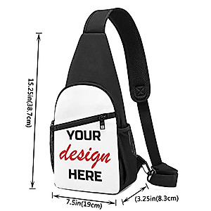Custom Sling Bag Custom Bags Crossbody Bags Chest Bag For Men Women Personalized Shoulder Backpack Customize Travel Bag Hiking Daypacks Sling Backpack Crossbody Daypack Casual Backpack