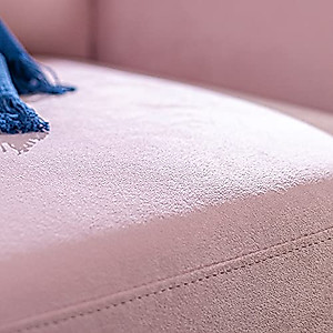 ZINUS Ricardo Velvet Loveseat Sofa, Easy, Tool-Free Assembly, Blush Velvet