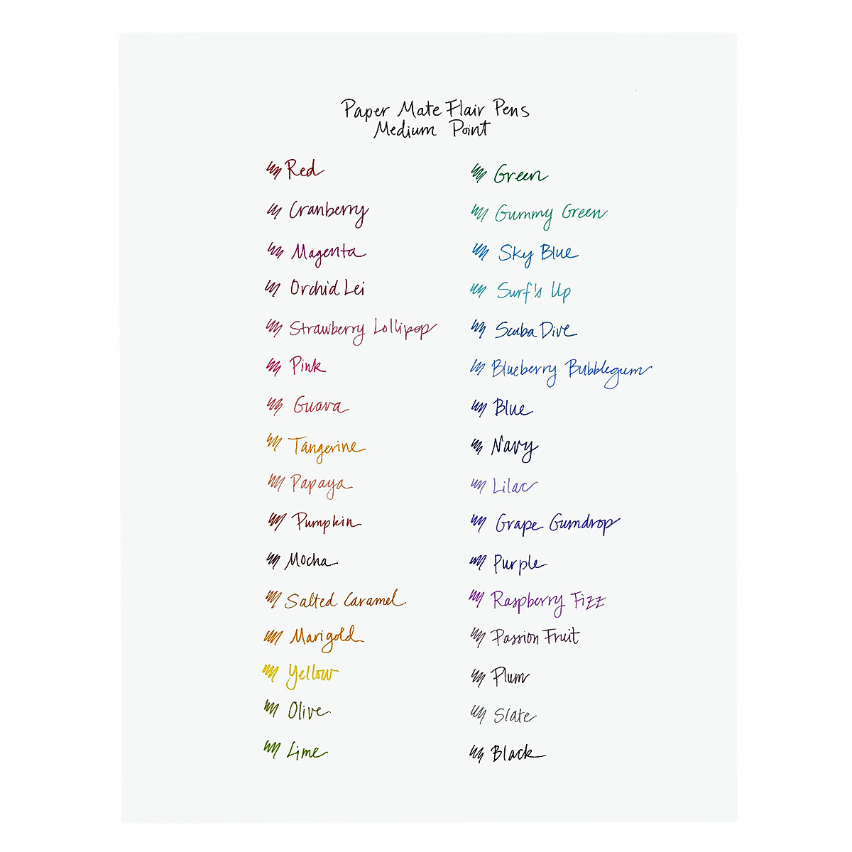 Paper Mate Flair Felt Tip Pens, Medium Point (0.7mm), Black, 2 Count