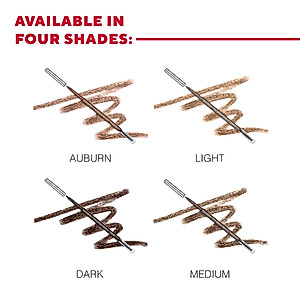 Mirabella Brow Pencil, Ultra-Fine Point Precision Waterproof Eyebrow Pencil Offers Rich, Blendable, Long-Lasting and Smudge-Proof Hair-Like Strokes to Define and Fill In Brows Naturally, Medium