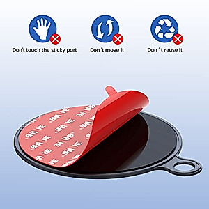 OQTIQ Sticky Adhesive 3M Pad 95mm (3.7") Dashboard Pad Mounting Disk for Suction Cup Phone Mount [2 Pack] for Tom Tom Garmin GPS Suction Mount Replacement Heat Resistant Sticky pad for Car, Truck, Van