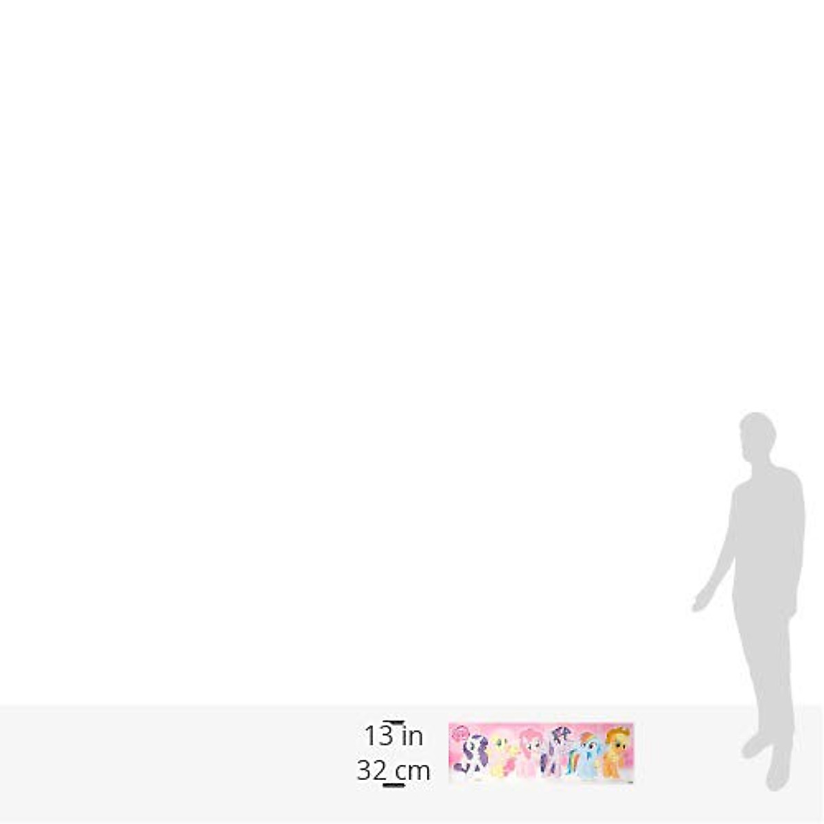 Buyartforless My Little Pony (Pink) Characters 36x12 Art Print Poster Girl Kids Wall Decor Rarity Fluttershy Pinkie Pie Twilight Sparkle Rainbow Dash Apple Dash