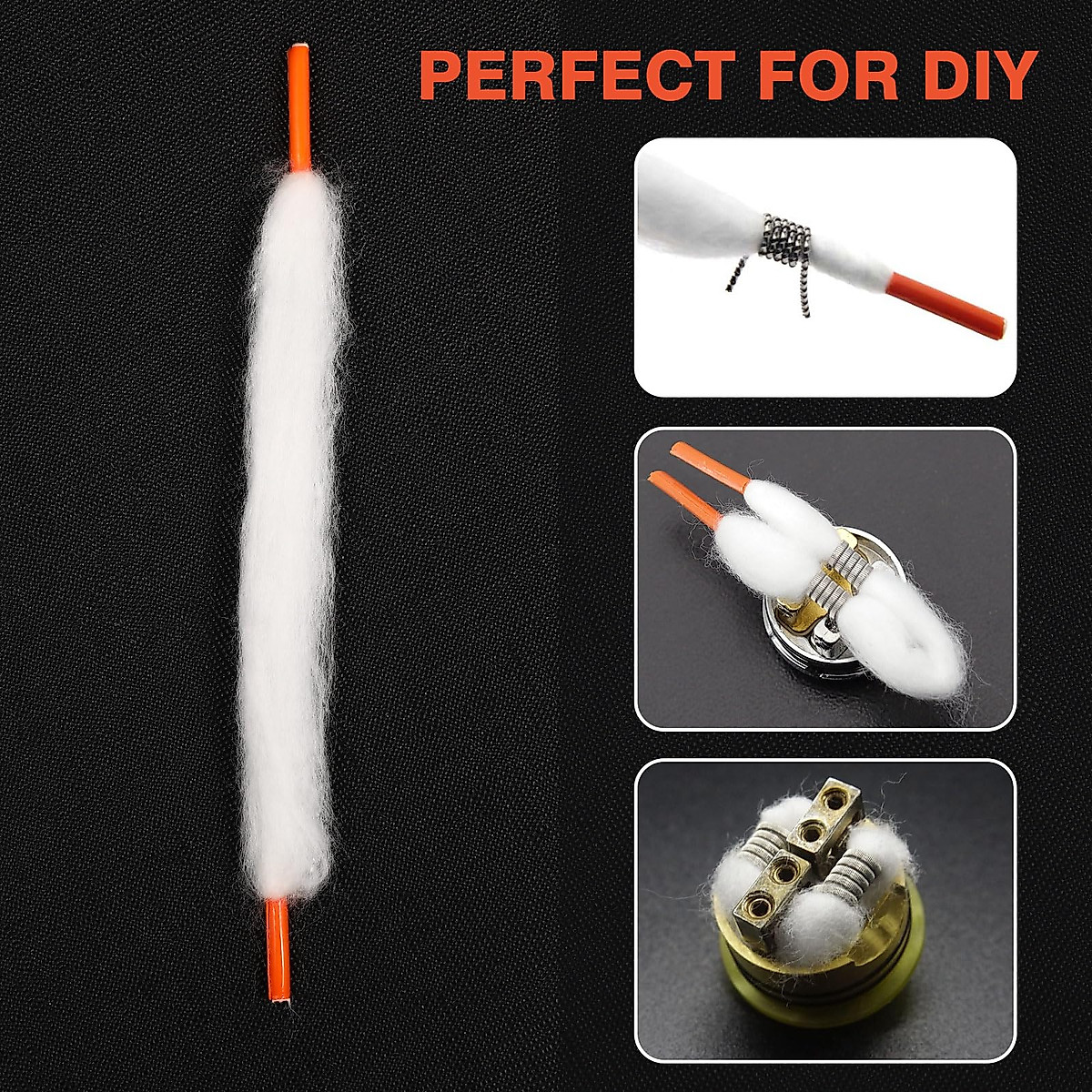 Beavorty 40PCS Organic Shoelace Cotton Sticks Japanese Organic Doctor Shoelaces Cotton Coil Clouds Shoelace Style Cotton Threads Wick