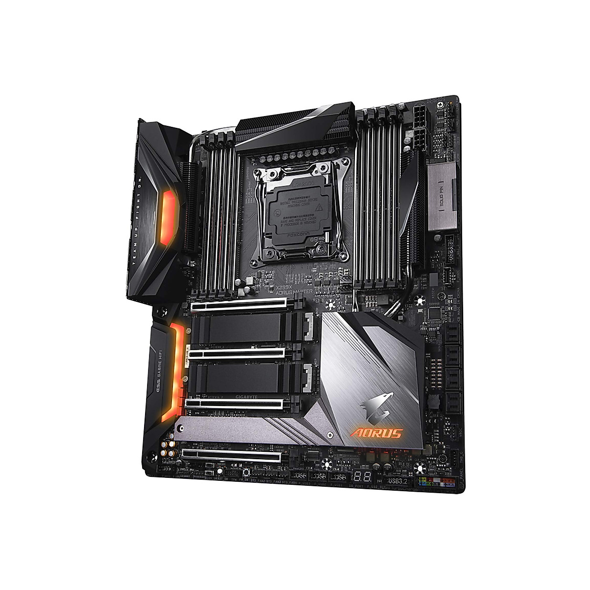 GIGABYTE X299X AORUS Master (Intel/X299/E-ATX/12 Phase Digital VRM/Triple Fins-Array Heatsink/ESS Sabre DAC/WiFi 6/10G LAN/5G LAN/Motherboard)