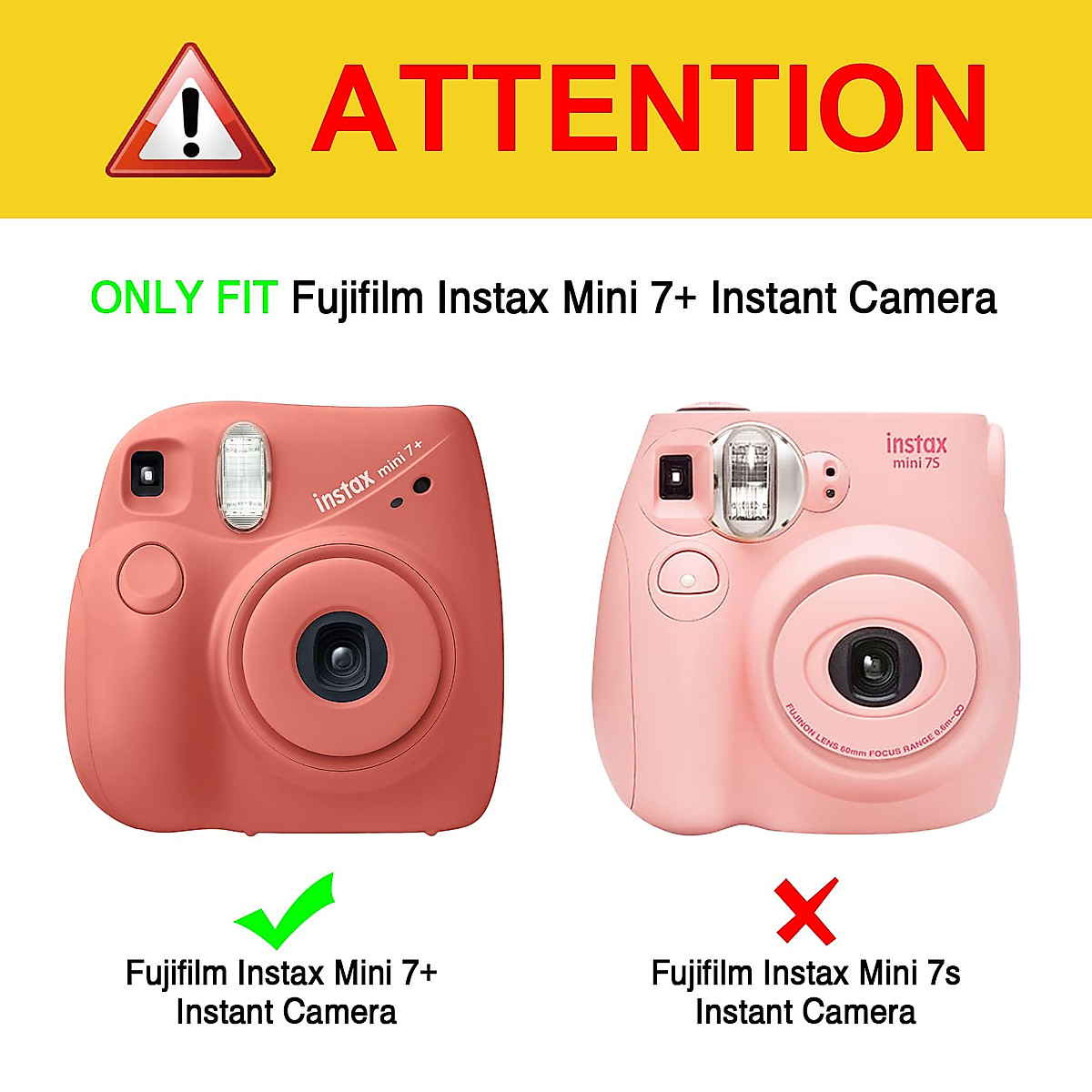 Fintie Protective Case for Fujifilm Instax Mini 7+ Instant Camera - Premium Vegan Leather Bag Cover with Removable Adjustable Strap, Emerald Marble