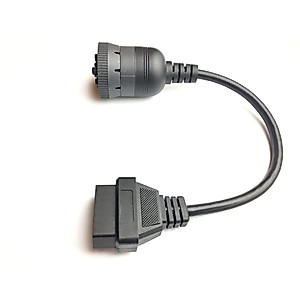 Type 1 J1939 9pin to OBD2 Cable Black J1939 to obdii Female Adapter for Truck