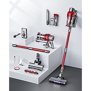 BuTure Cordless Vacuum Cleaner, Powerful Stick Vacuum with 380W 30KPa, 35min Runtime Lightweight Vacuum Cleaners with Telescopic Tube and Detachable Battery Handheld Vacuum for Carpet/Floor/Pet/Stair