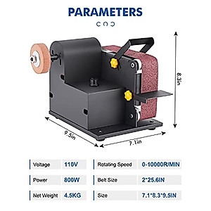 800W Electric Bench Belt Sander Mini Belt Sander Electric Knife Sharpener Electric Polishing Grinding Machine 2x13.8in Belt Sanding Machine for Knife Wood Metal Craft