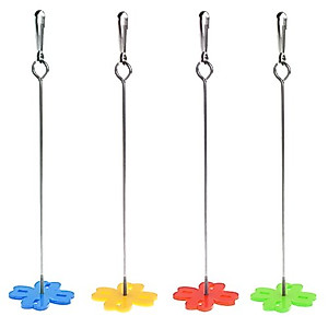 Youngy Parrot Fruit Fork Feeding Birds Hang Cage Stainless Steel Parakeet Skewer 2 Size - L