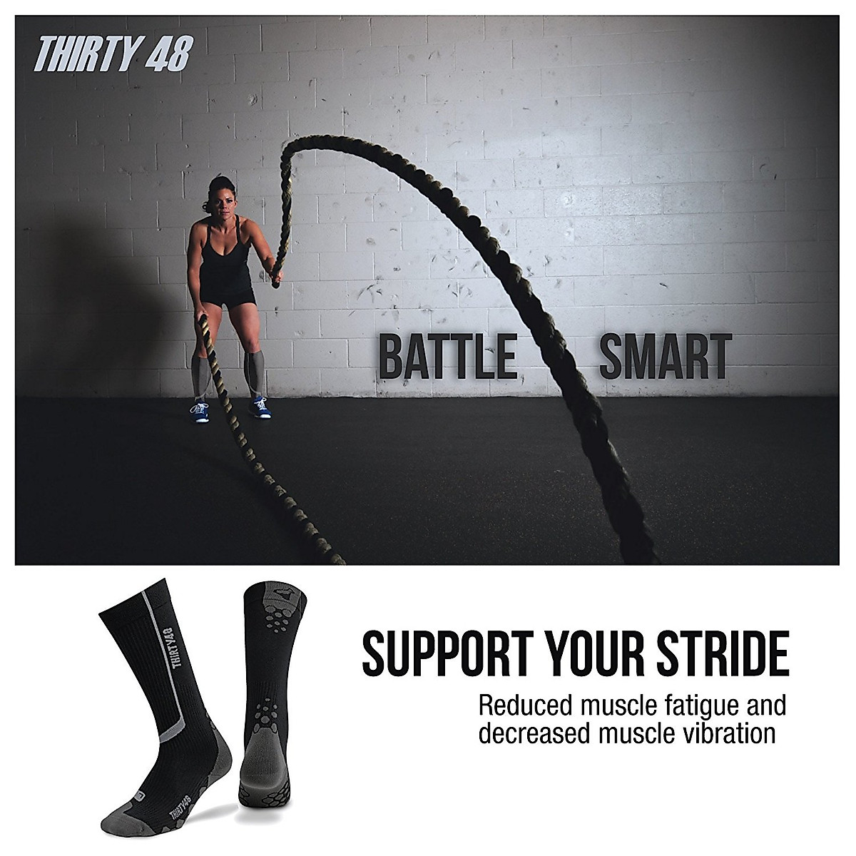Thirty48 Elite Compression Socks Women & Men Graduated 20-30mmHg for Running, Athletic, Flight Sock - Performance & Recovery