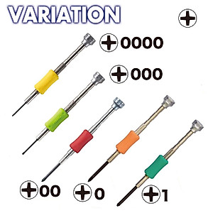 VESSEL Precision screwdriver set TD-56 / -0.9, -1.2, -1.8, -2.3, +00, +0