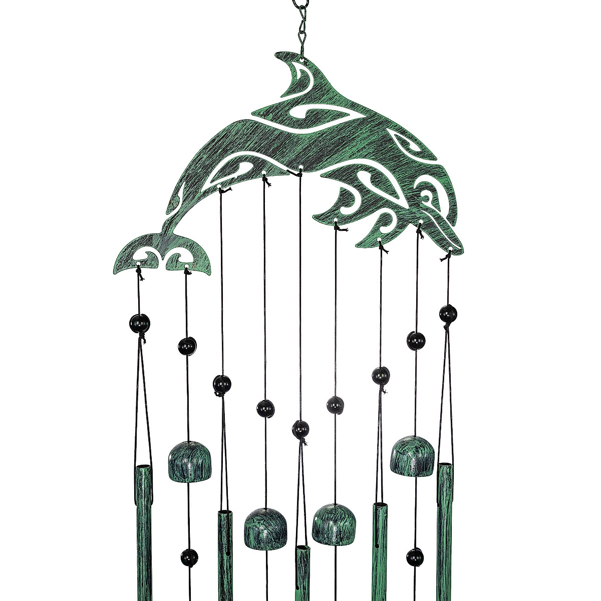 VP Home 28.5" H Tribal Dolphin Wind Chimes for Outside Unique Tribal Dolphin Windchimes for Outdoor Decorations Garden Decor Dolphin Cimes for Women, Mom, Grandma, Unisex