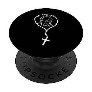 Rosary Virgin Mary God Jesus Faith Religious Catholic Gift PopSockets PopGrip: Swappable Grip for Phones & Tablets