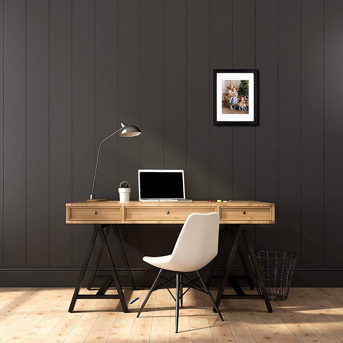 Golden State Art 11x14 Photo Wood Frame with Mat for 8x10 Picture BLACK