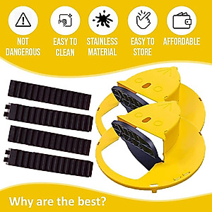 Mouse Trap - Humane Mouse Trap - Bucket Mouse Traps - 5 Gallon Bucket Compatible Trap with Multi Purpose - Flip and Slide Bucket Lid Mouse Trap - Multi Catch and Auto Reset Mouse Trap - Rat (2PCS)