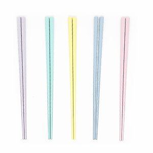 Koolemon Fiberglass Reusable Chopsticks, Non-Slip,Diamond Design (5)