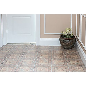 Nexus Self Adhesive 12-Inch Vinyl Floor Tiles, 20 Tiles - 12" x 12", Spanish Rose Pattern - Peel & Stick, DIY Flooring for Kitchen, Dining Room, Bedrooms & Bathrooms by Achim Home Decor