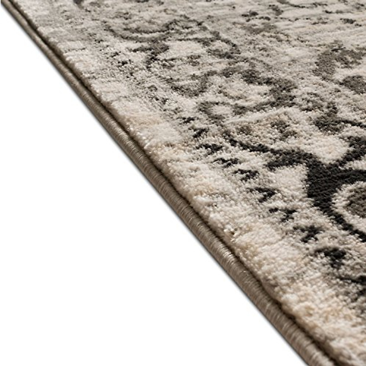 Well Woven Amba Sultana Traditional Distressed Oriental Grey Area Rug 7'10" x 9'10"