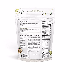 King Arthur Flour Organic Medium Rye Flour for Complex Flavorful Breads & Baked Goods, 100% Organic Non-GMO Project Verified, 3 Pounds (Pack of 1)