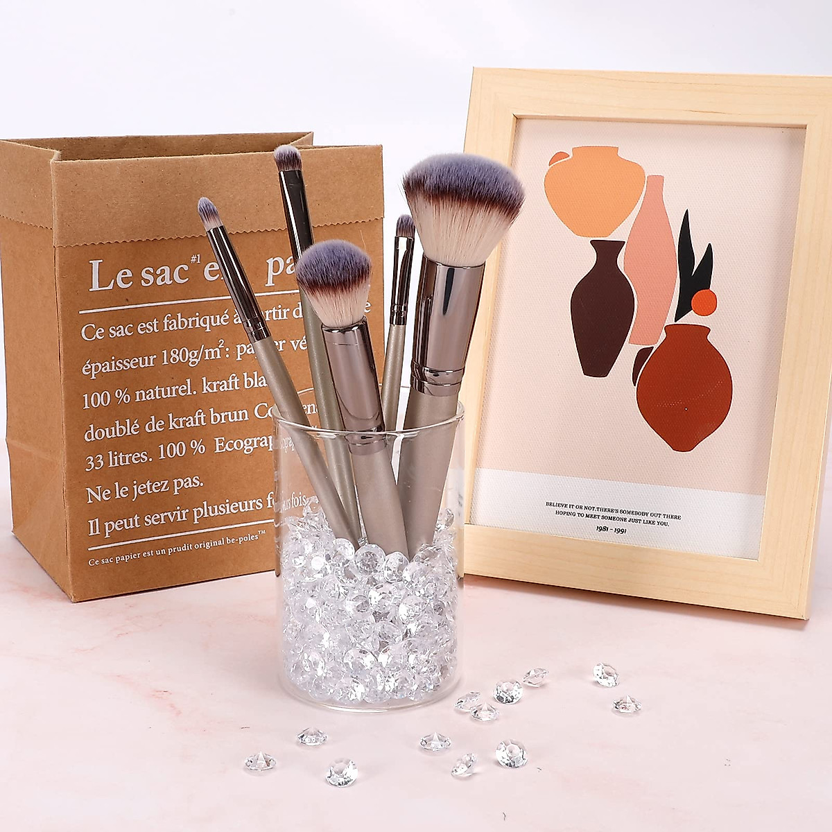 OUTUXED 1000pcs 0.4inch Clear Diamonds Crystals Acrylic Gems Wedding Table Scattering Gemstones Christmas Party Decorations Bridal Shower Vase Fillers