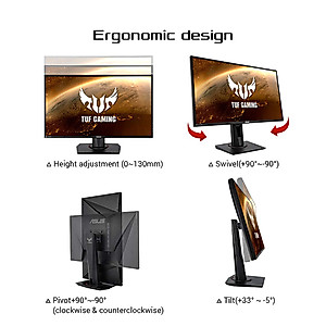 ASUS TUF Gaming VG279QM 27'' HDR Monitor, 1080p Full HD(1920X1080)(Renewed)