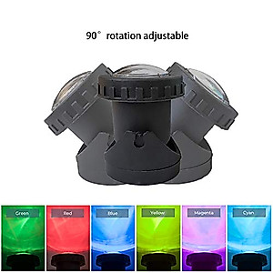 Outdoor Spot Light RGB Underwater Pond Lights Color Changing Fountain Light IP68 Waterproof Landscape Light Submersible Outdoor Garden House LED Colored Waterfall Lights with Timer, (Set of 1)