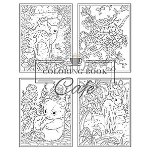Baby Animals Coloring Book: An Adult Coloring Book Featuring Super Cute and Adorable Baby Woodland Animals for Stress Relief and Relaxation Vol. I