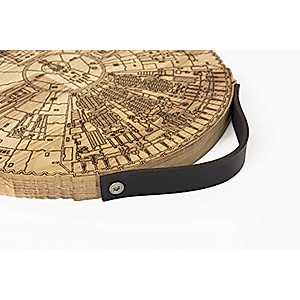 Millennium Falcon Board - Wooden Cutting Board - Engraved Wooden Plate - Rustic Cutting Board - Futuristic Serving Platter - Valentines Gift