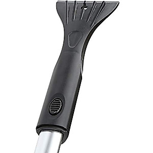 Parts Flix Mini Telescoping Snow Brush with Scraper and Foam Grip Handle (Colors May Vary)