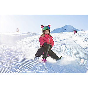 Gizmo Riders Skidrifter by Plastkon Snow Slope Racer Snow Sled for Kids or Adults with Advanced Manual Stability Program Button in Pink