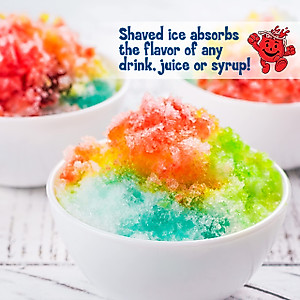 Nostalgia Kool-Aid Shave Ice & Snow Cone Maker, Includes Reusable Cup and Two Ice Molds, Stainless Steel Blades, Makes Margaritas, Frozen Cocktails, Slushies, Red