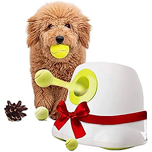 A1PETS Automatic Dog Ball Launcher/Automatic Ball Launcher for Pets/Interactive Puppy Pet Ball Indoor Thrower Machine/Fetch Machine for Small and Medium Size Dogs / 3 Balls Included