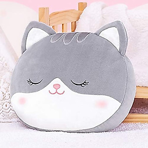 Lazada Kids Pillow Cat Plush Pillows Toy Soft Gift Baby Girl Gifts Gray 15 Inches