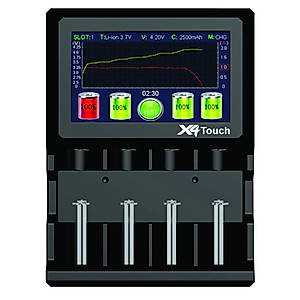 Epoch X4 Touch - LCD Touch Screen 4 Bay Lithium ion Battery Charger