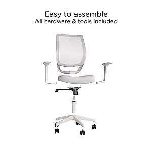 Union & Scale UN59418 Essentials Mesh Back Fabric Task Chair, Gray