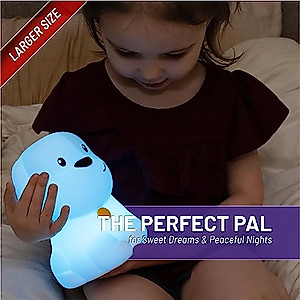 Lumipets Night Light for Kids, Silicone Nursery Light for Baby Room and Toddler, Portable Night Light for Kids Room, Rechargeable Animal Lights for Girls and Boys, Kawaii Lamp (Puppy)